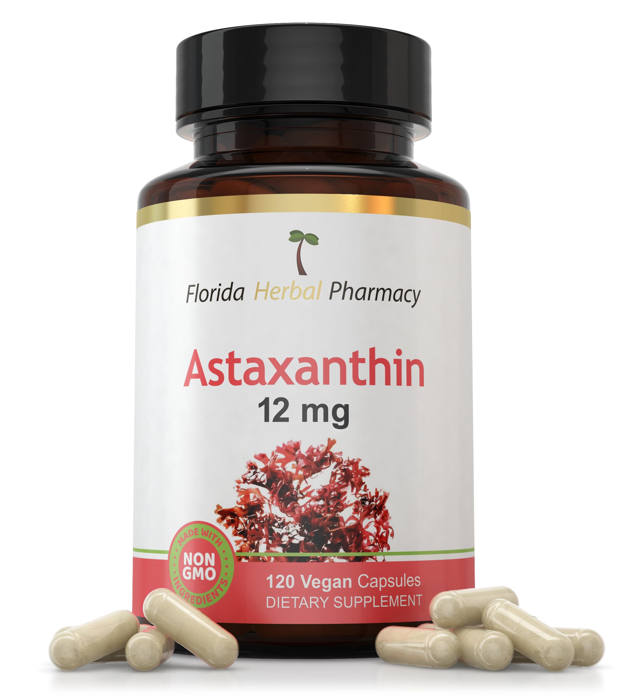 Amazon.com: Florida Herbal Pharmacy, Astaxanthin 12 mg Capsules (120 ...