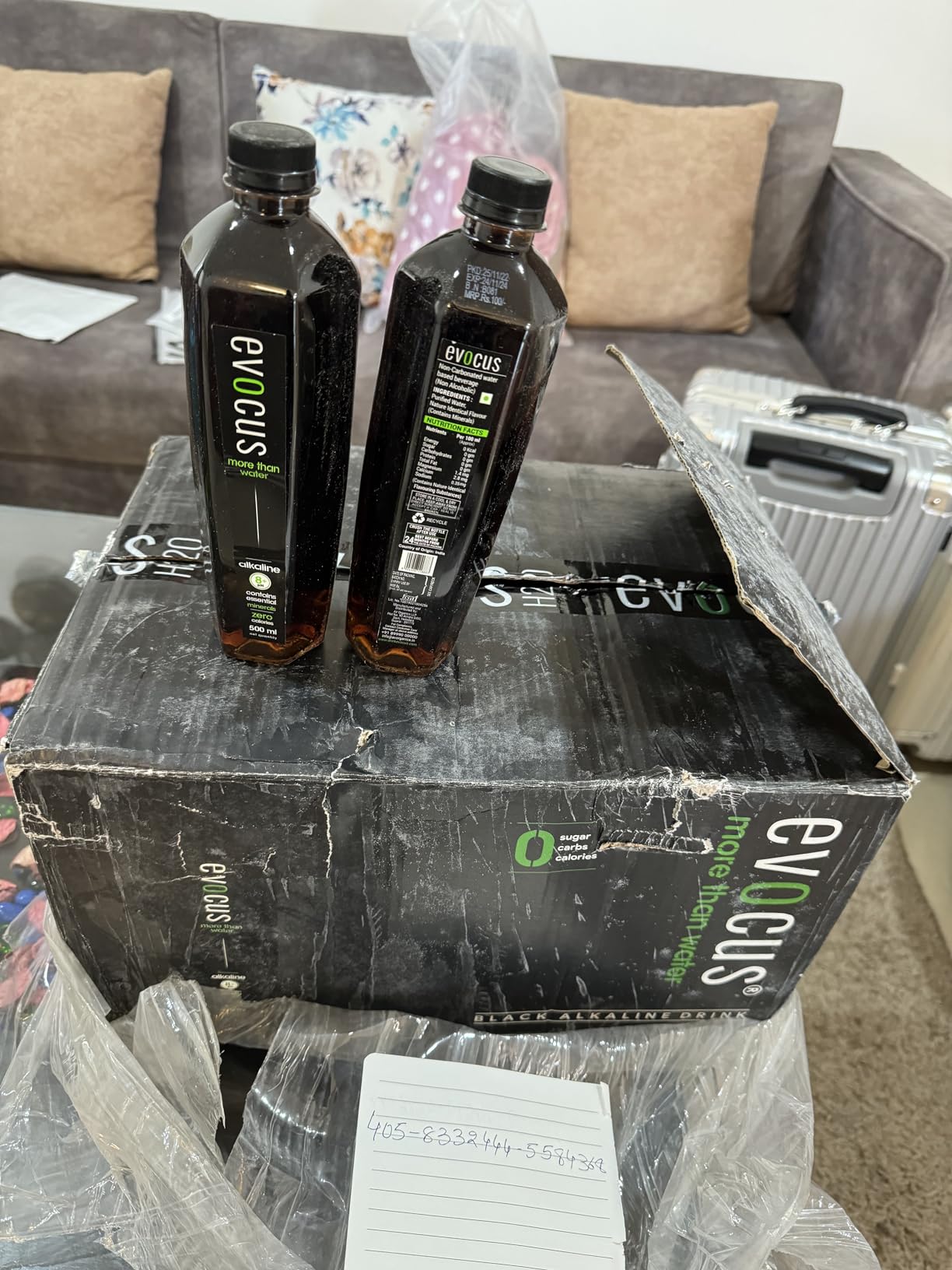 Evocus Black Alkaline Drink 500ml - 8+ pH, 4X Superior Hydration ...