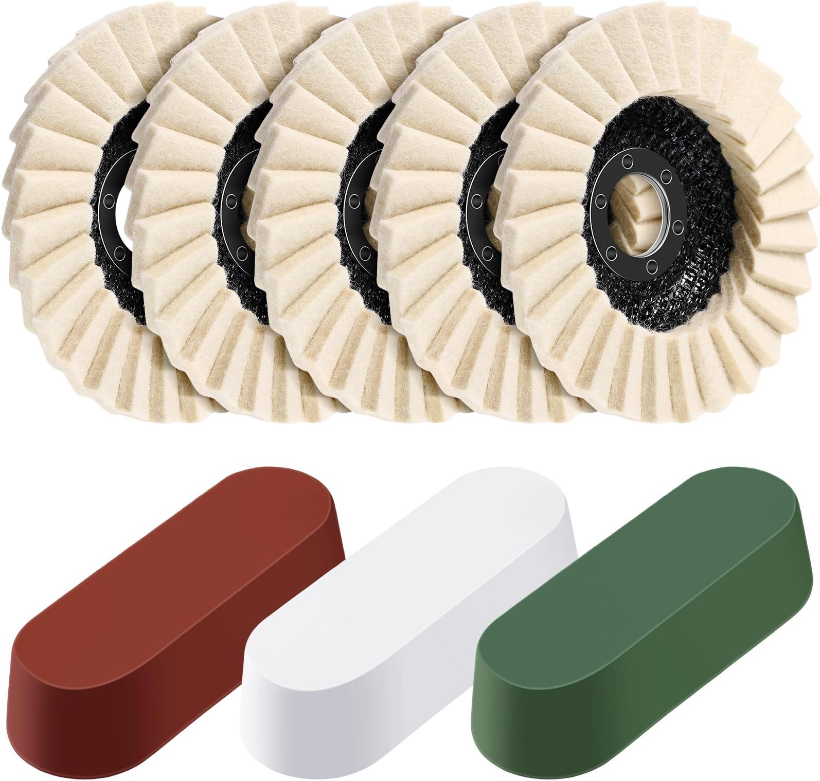 Amazon.com: 10 Pack 4 Inch Round Wool Felt Disc Wheel Pad, for 100 ...