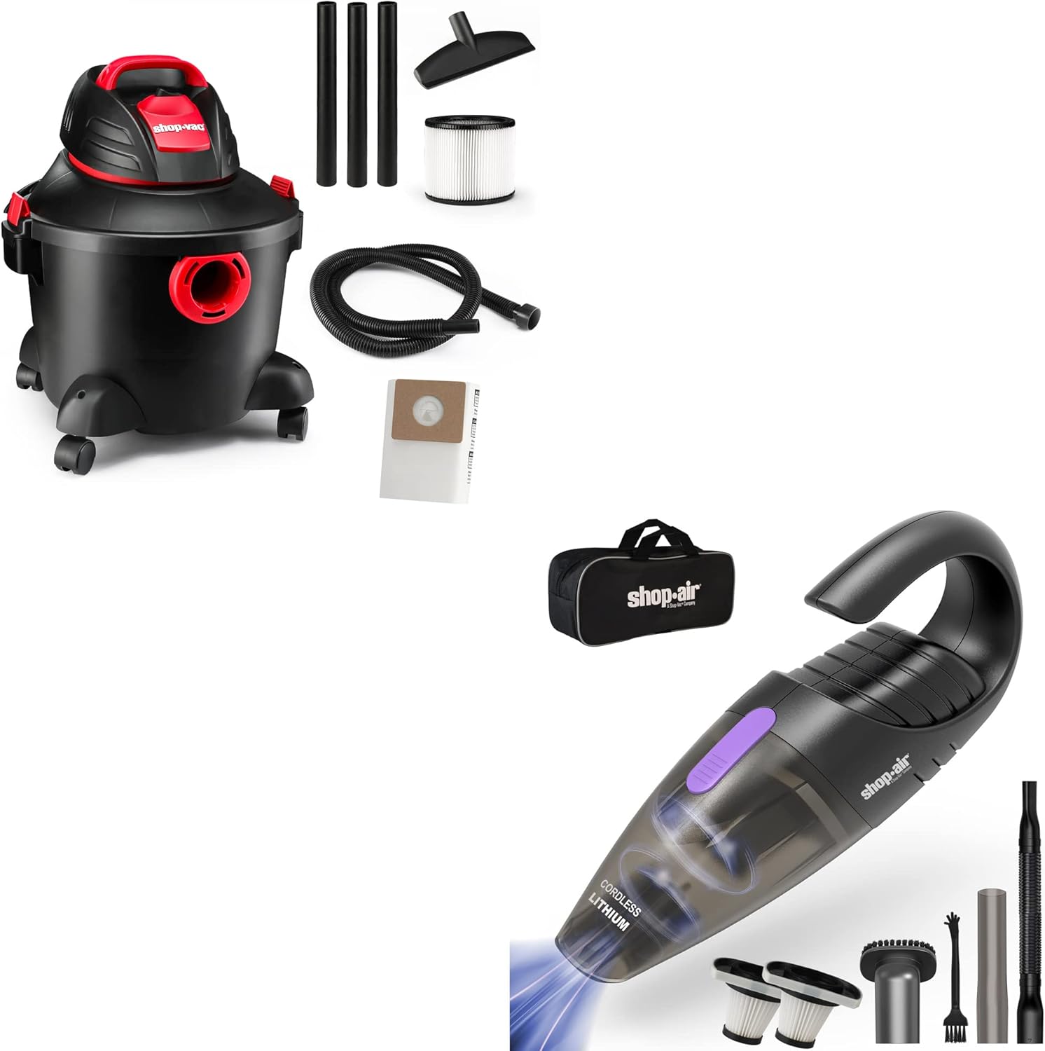 Amazon.com: Shop-Vac 6 Gallon 3.0 Peak HP Wet Dry Vacuum+Shop·AIR Car ...