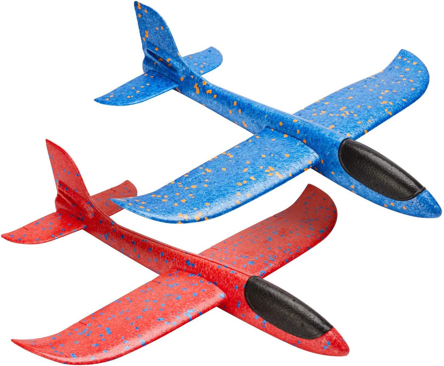 2 Foam Throwing Airplane Toys, 18.9" Large Foam Throwing Airplane ...