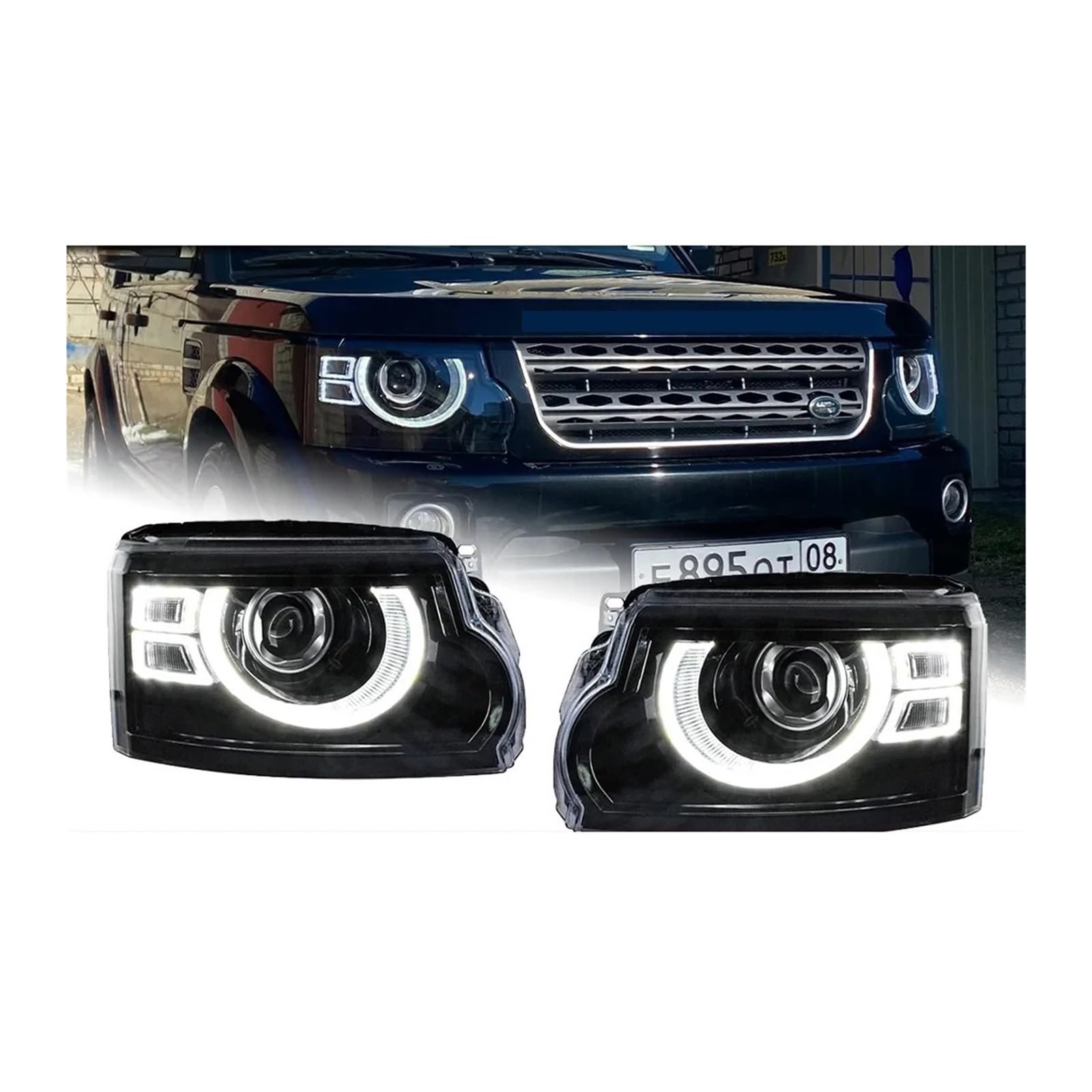 サイドミラーインジケータ 用 ランド 用 ローバー 用 ディスカバリー 3 4 2005-2016 車のヘッドライトアセンブリ ラン ...