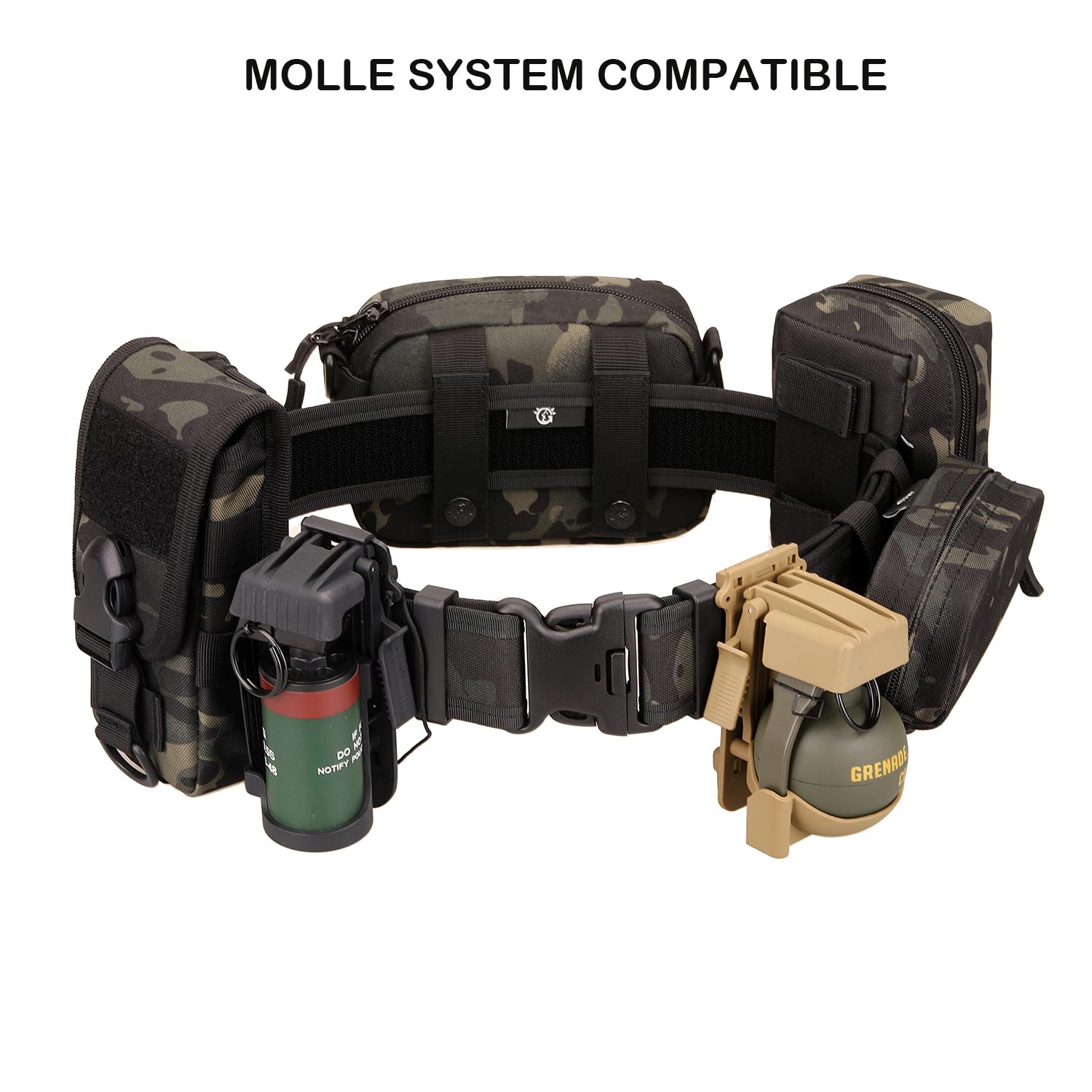 Snapklik.com : CREATOR Mens Tactical Belt Adjustable Utility Belt Heavy ...