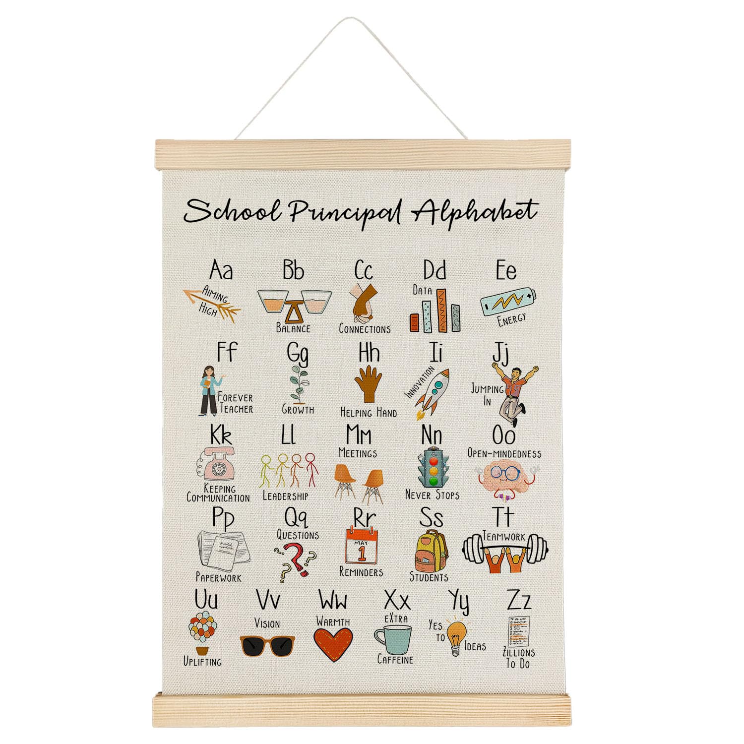Amazon.com: Qvapt Principal Posters,School Principal Alphabet Posters ...