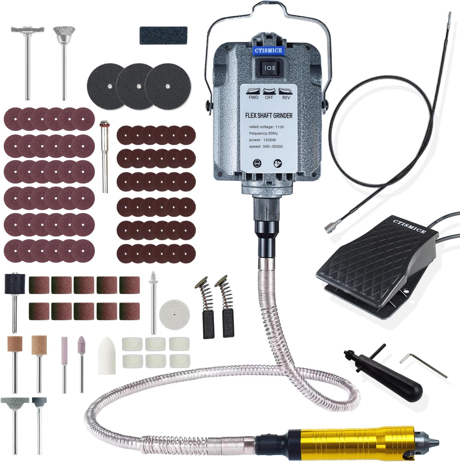 Foredom Flexible Shaft Grinder, Micromotor Power Tool Kit with Foot ...