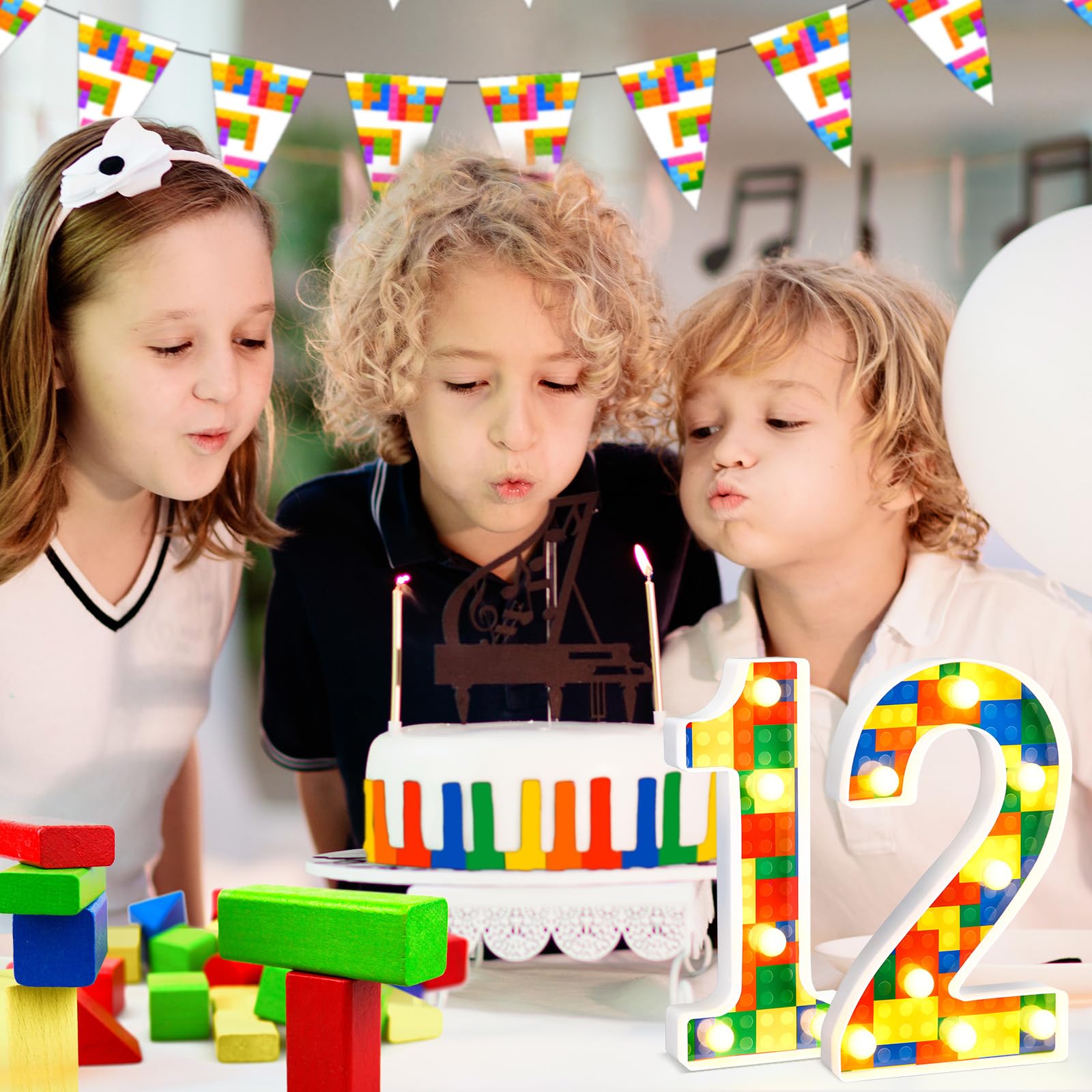 Snapklik.com : Baquler Building Block Light Up Number Birthday ...