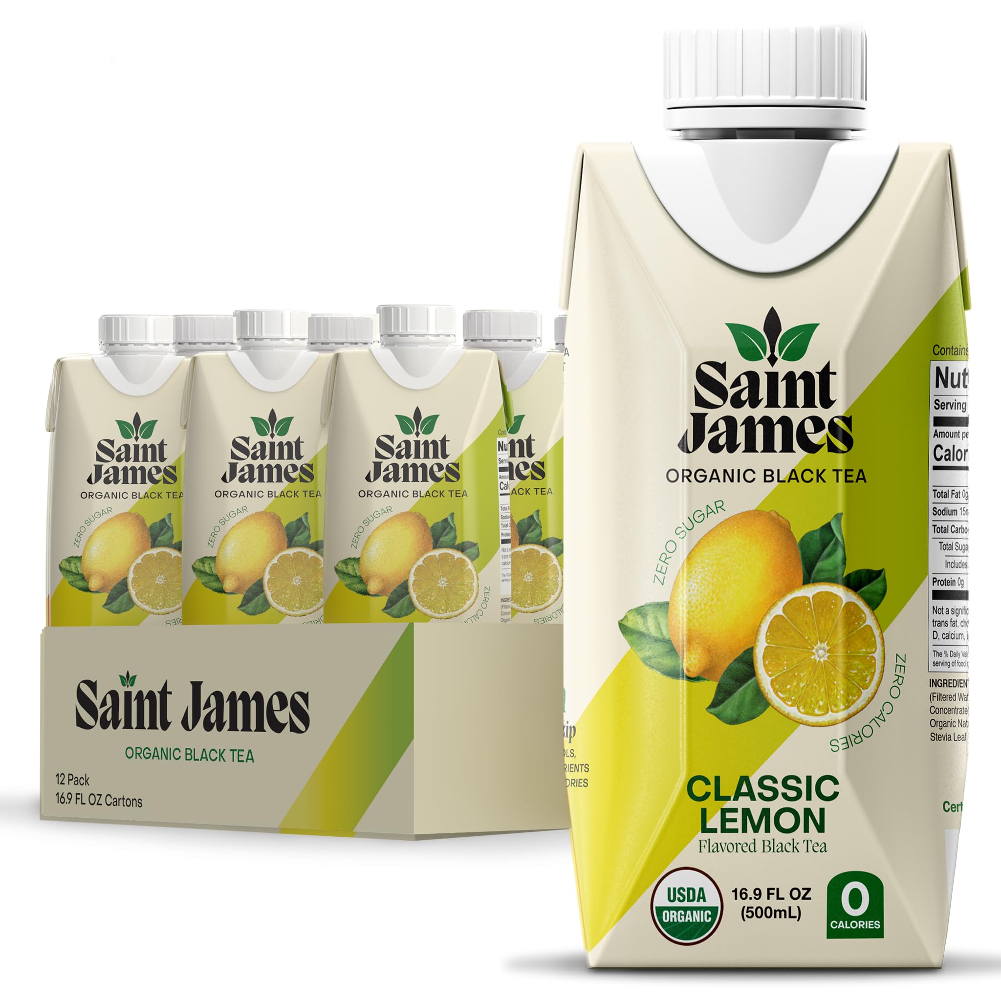 Amazon.com : Saint James Iced Tea | Organic Black Tea | Organic, Non ...