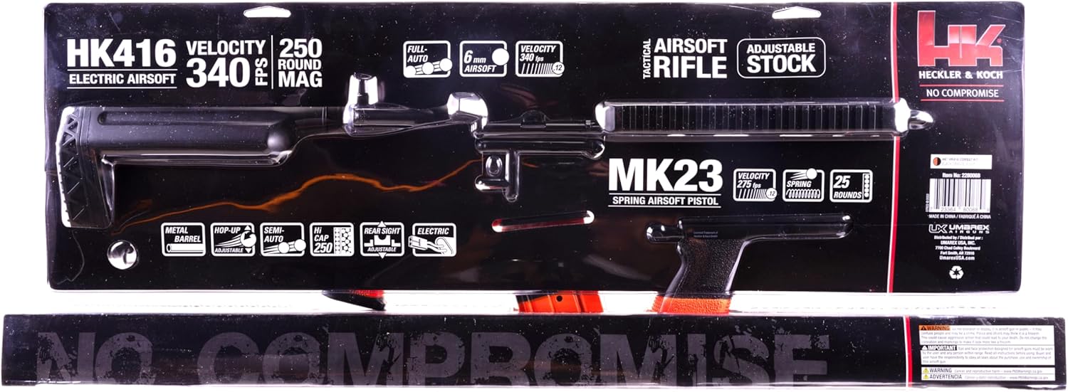 Umarex HK Heckler & Koch HK416 AEG – Pistola de fusil BB de 0.236in ...