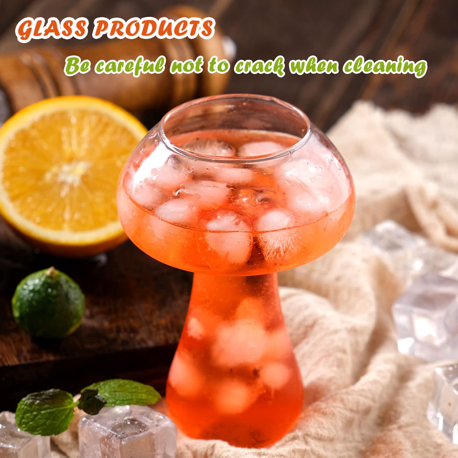 Snapklik.com : Mushroom Glass Cups, Creative Cocktails Glasses Mushroom ...