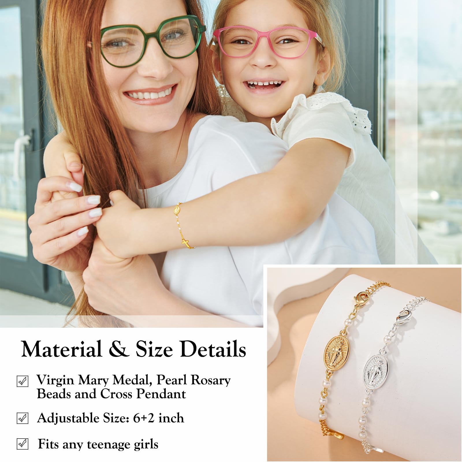 Snapklik.com : Catholic Confirmation Gifts For Teen Girls Women, 14K ...