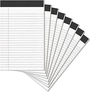 Amazon.com : Dynta Legal Note Pads 5x8 Small Notepad, 8 Packs Writing ...