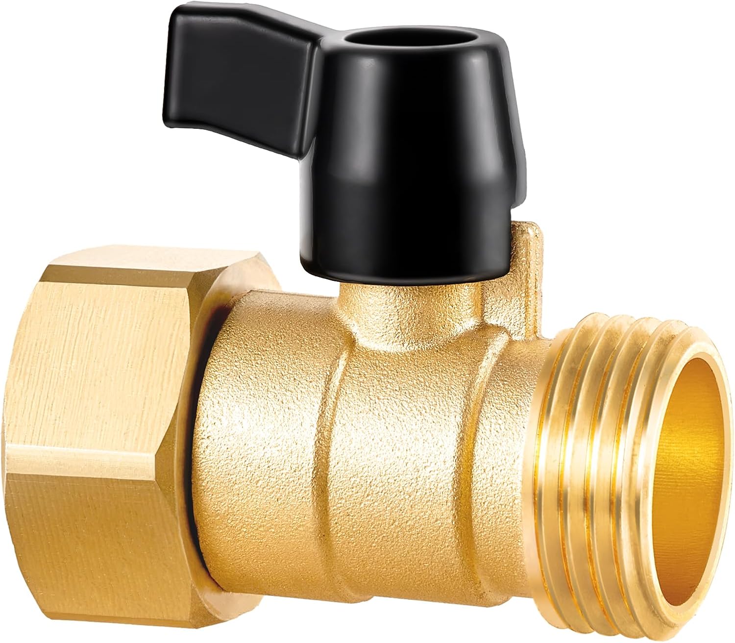 Amazon.com: 1 Pack 3/4" GHT Full Flow Brass Garden Hose Shut Off Valve ...