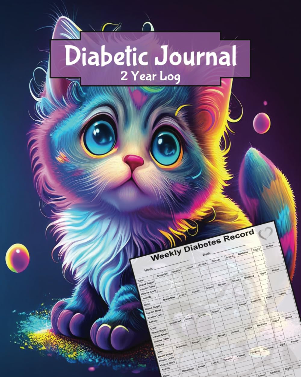 Diabetic Journal: Cute Weekly Blood Sugar Diary, 104 pages, Perfect for ...