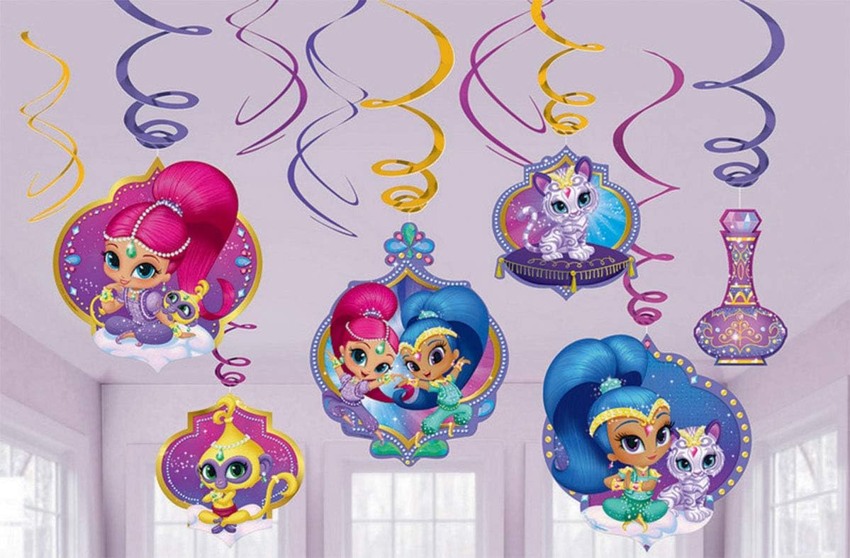 Amazon.com: Amscan Shimmer and Shine Foil Swirl Decorations | Shimmer ...