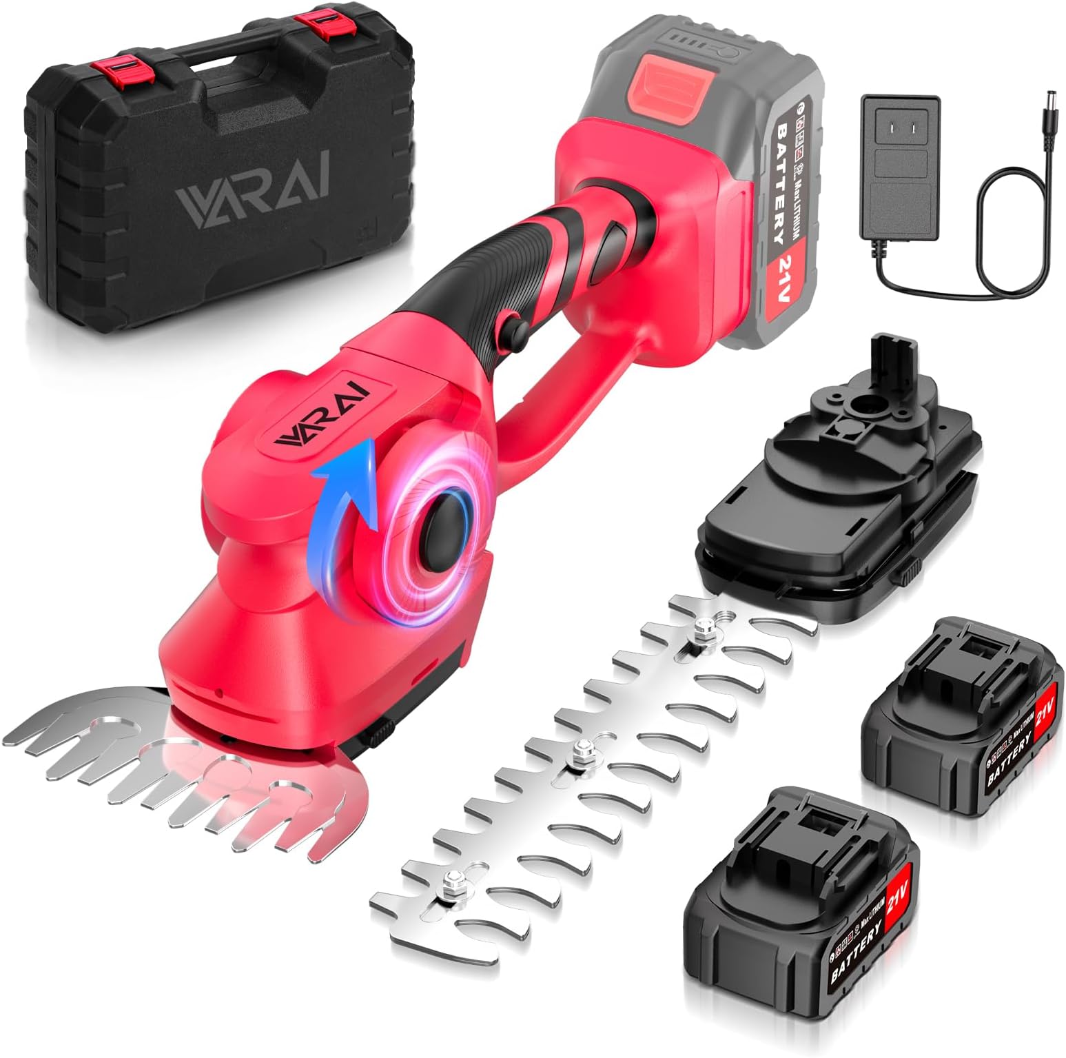 Amazon.com : Hedge Trimmer Cordless with Battery and Charger 21V ...