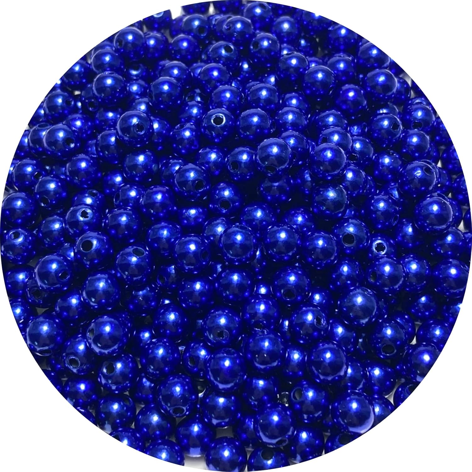 Amazon.com: 400pcs Pearl Beads 8mm Royal Blue Pearl Craft Beads Round ...