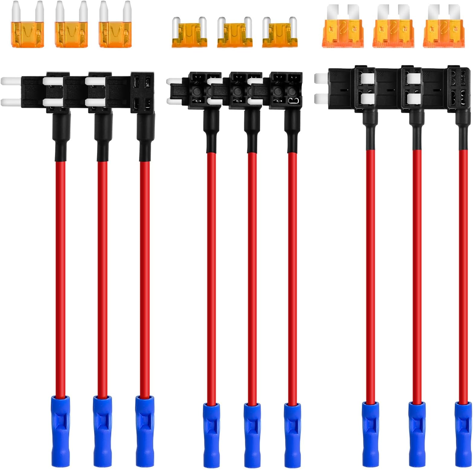 4 Types 12V Add-a-Circuit Fuse Tap Adapter with Standard & Mini & Low ...