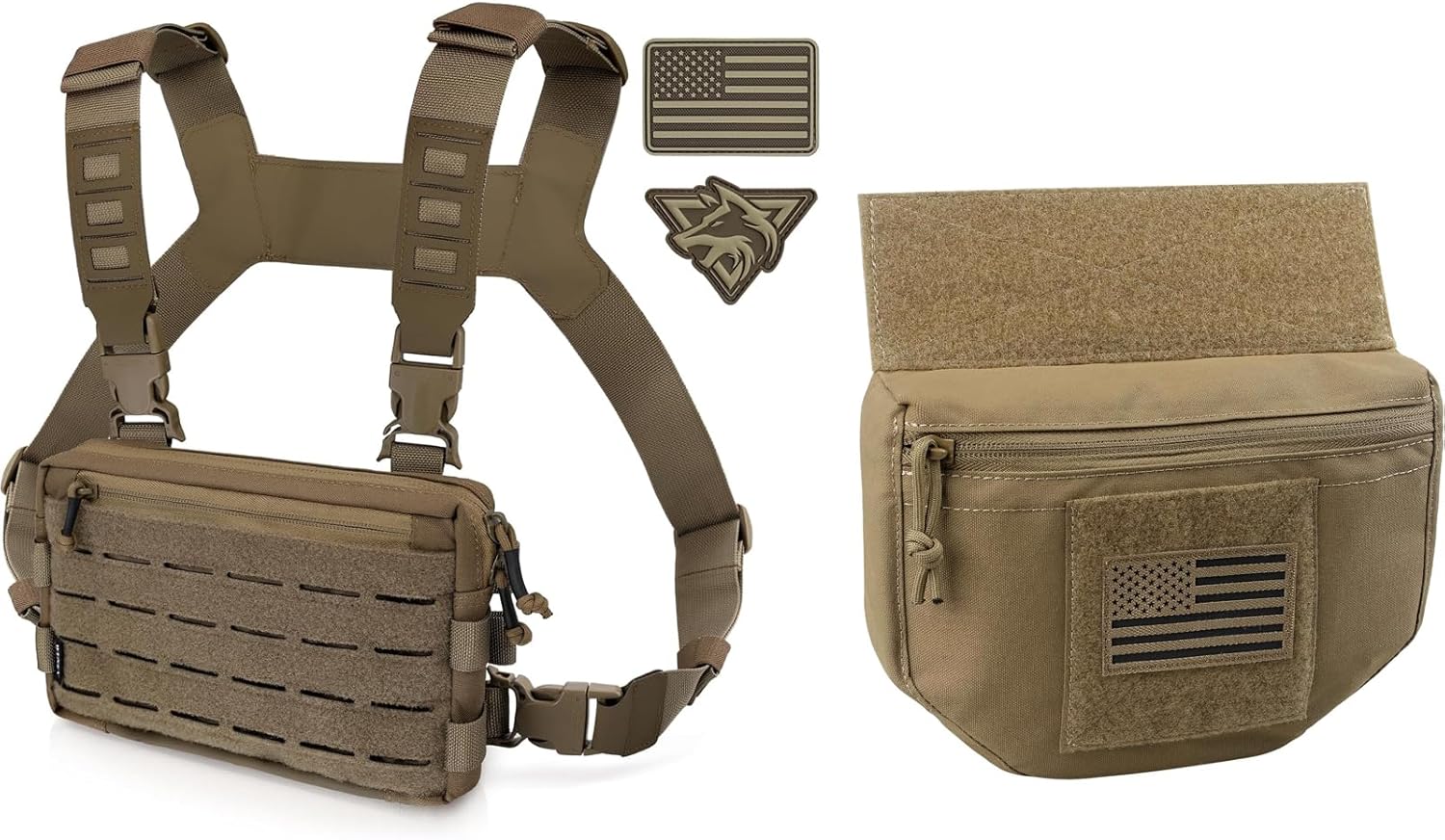 Amazon.com : WYNEX Tactical Chest Rig Pack Drop Pouch Sub Abdominal ...