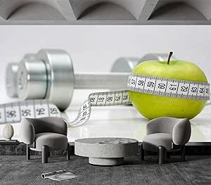 AUHOVIMGZ Vintage Healthy Living Nutrition Exercising Canvas Wallpaper ...