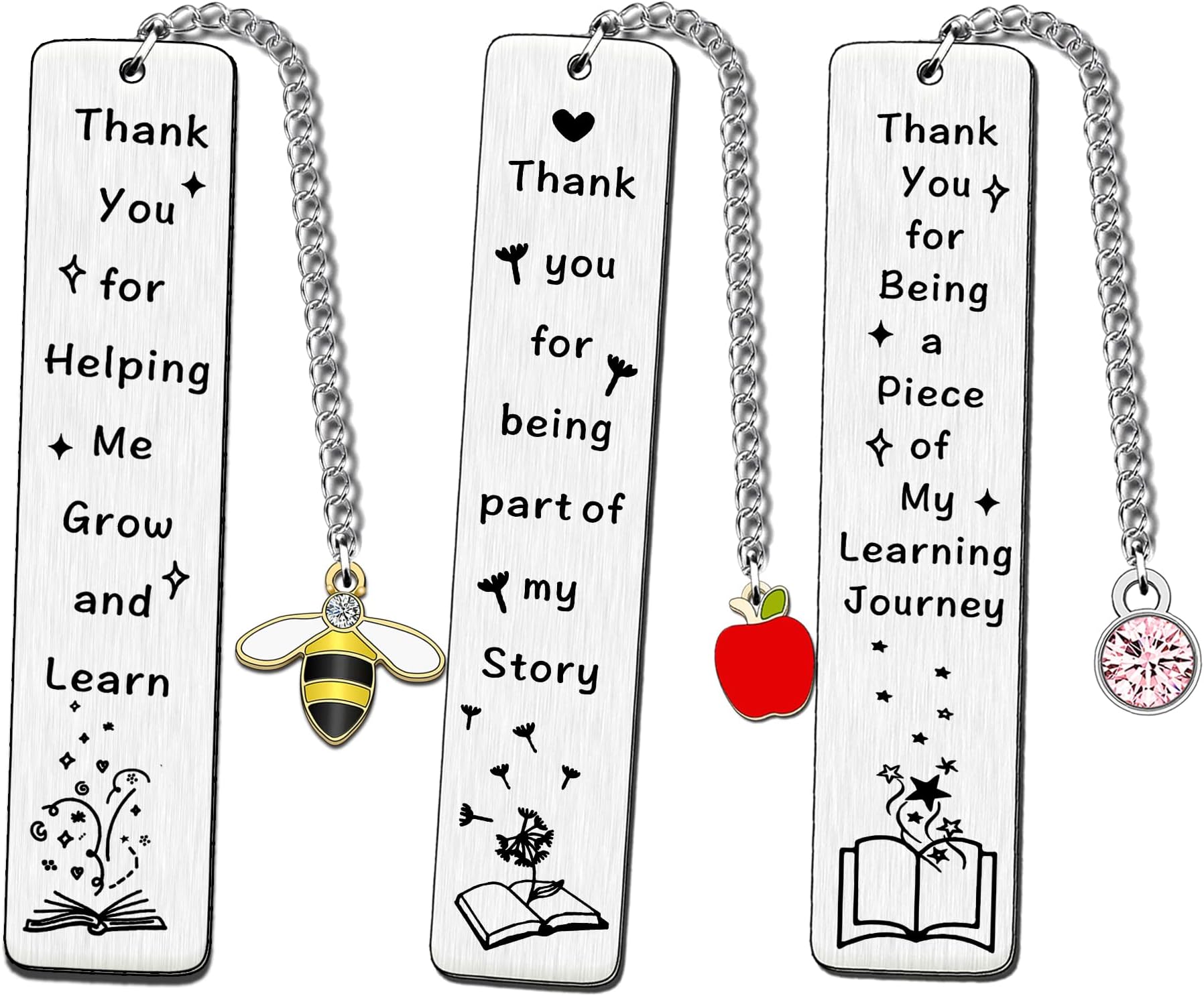 JETTOP Teacher Gifts Bookmark -Thank You Teacher Gifts for Women Men ...