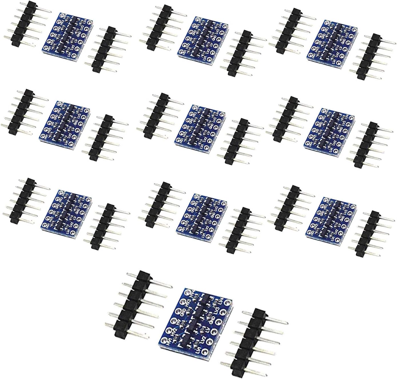 Amazon.com: luckkyme 10PCS 4 Channels IIC I2C Logic Level Converter Bi ...