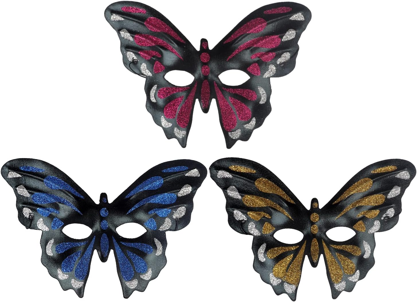 Amazon.com: Halloween Mask Masquerade Costume Half Face Mask Glitter ...