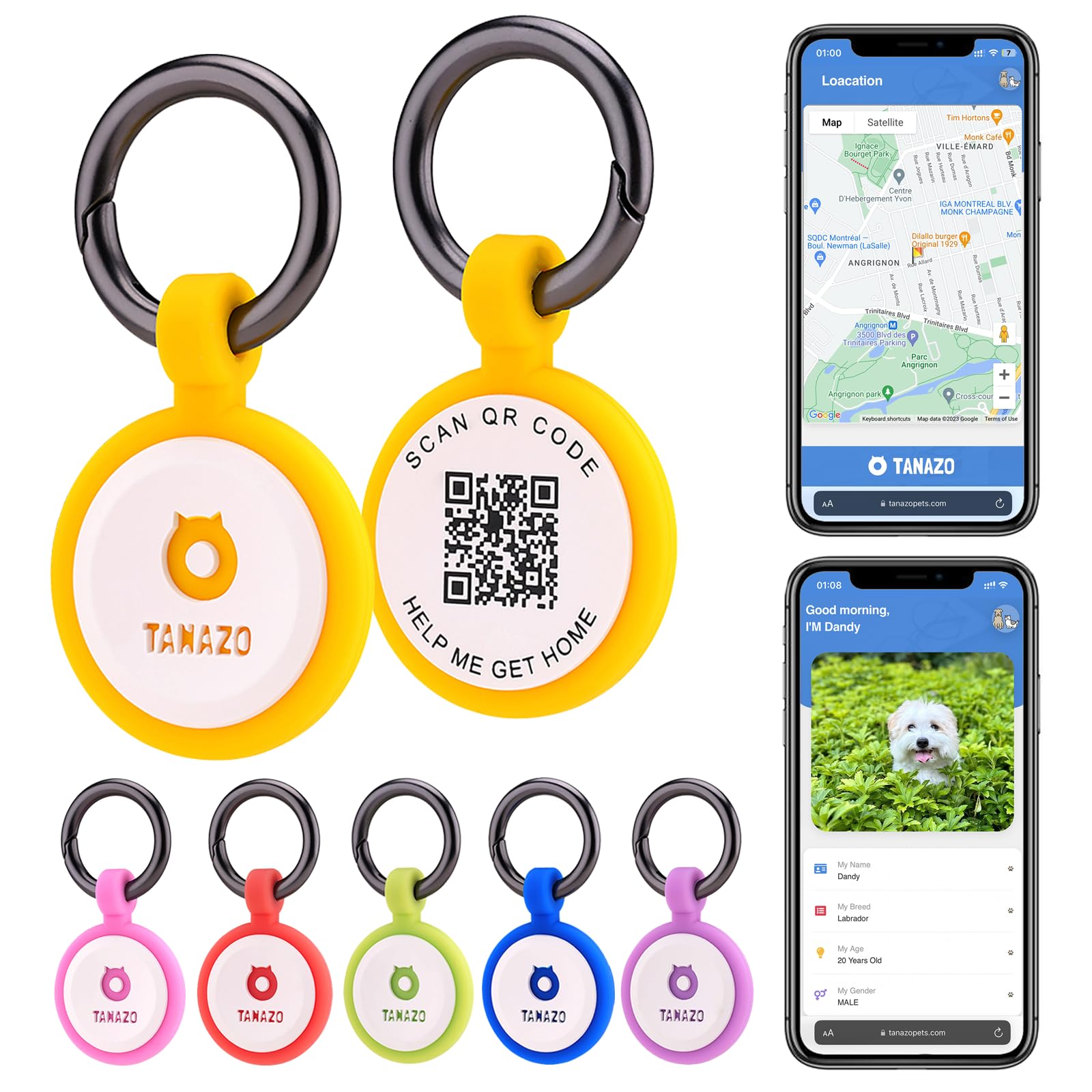 Amazon.com: QR Code Dog Tag,Personalized Dog Tags with Free Editable ...