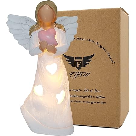 Amazon.com: FYBW 5.12'' Angel of Love Heart, Guardian Angel Holding ...