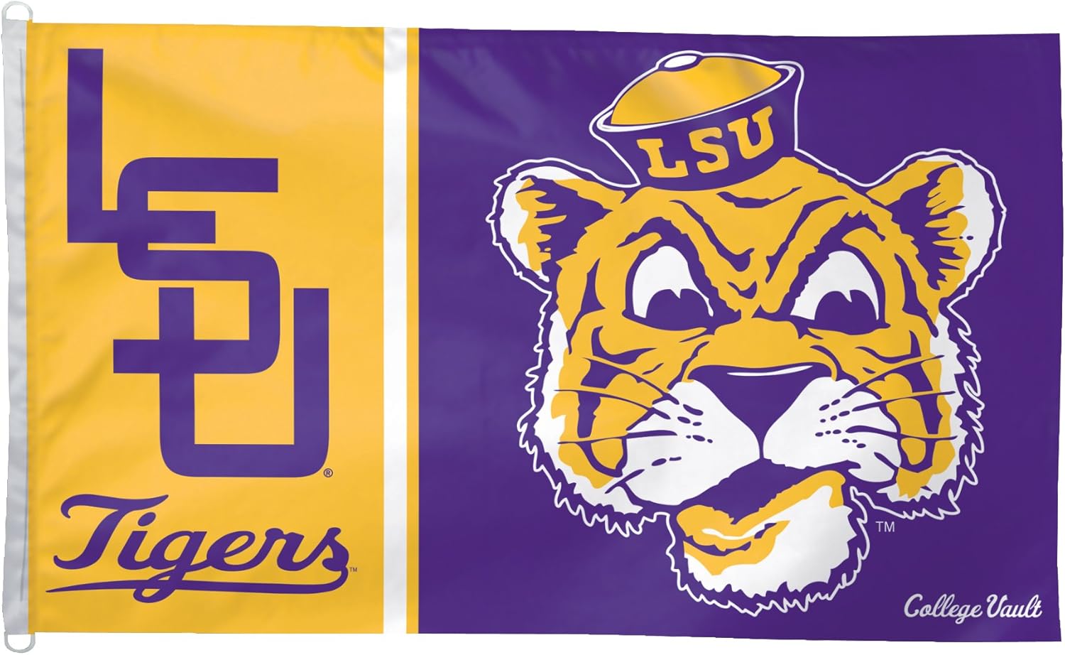 Amazon.com : WinCraft NCAA LSU Tigers College Vault Flag, 3 x 5-Feet ...