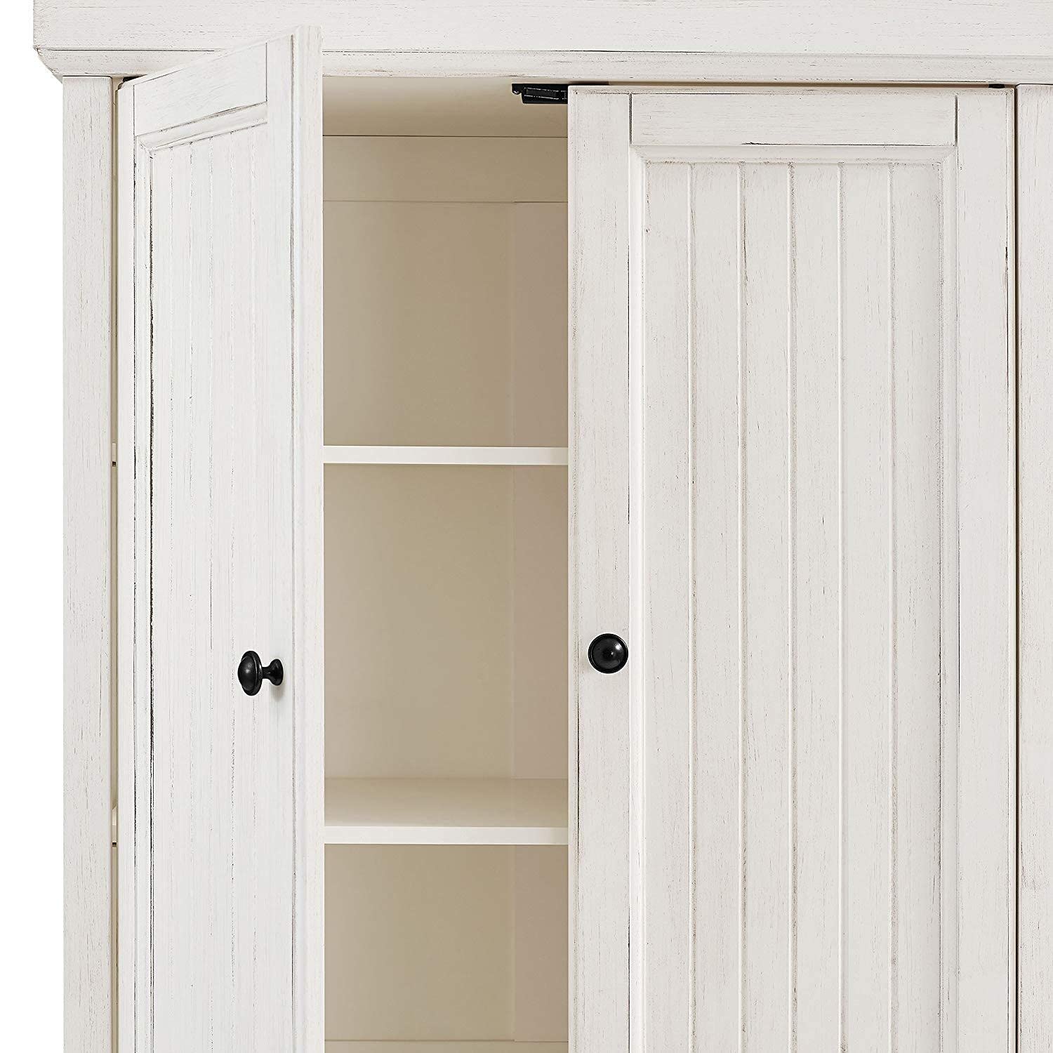 Distressed White Cabinet Kitchen Pantry HOMCOM Kitchen Storage
