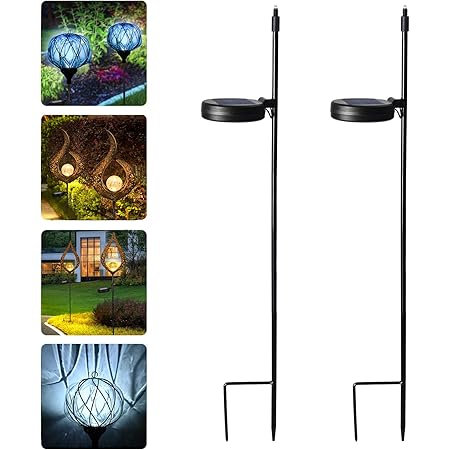 Greenidea 2 PCS Solar Stake Light Replacement, Garden Solar Lights ...