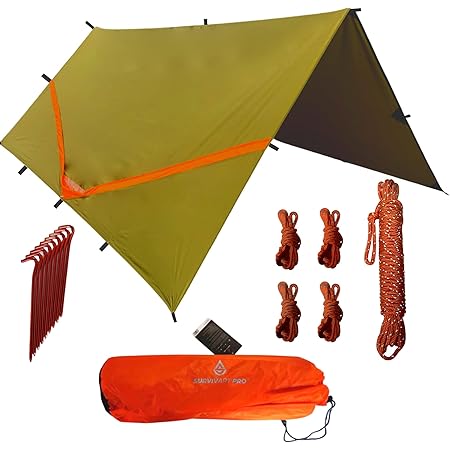 Rain Fly by NoCry 12x10 Lightweight Survival Camping Tarp; 100% ...
