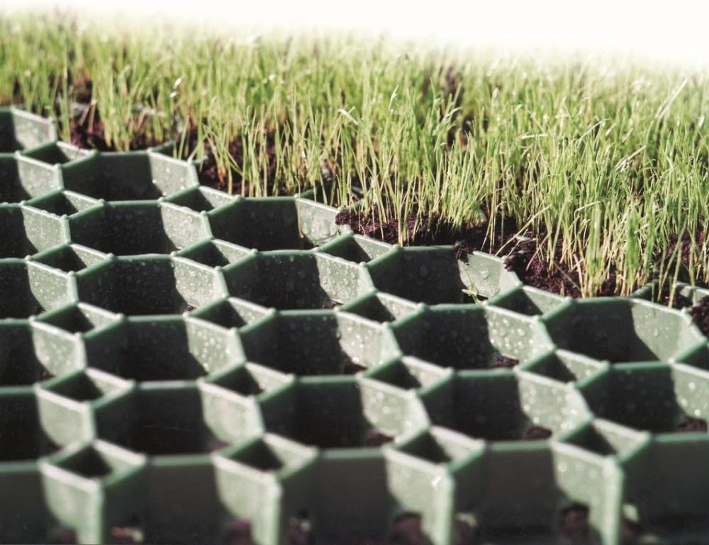 40m² BODPAVE 40 Grass Pavers. Green porous plastic paving grid grass ...