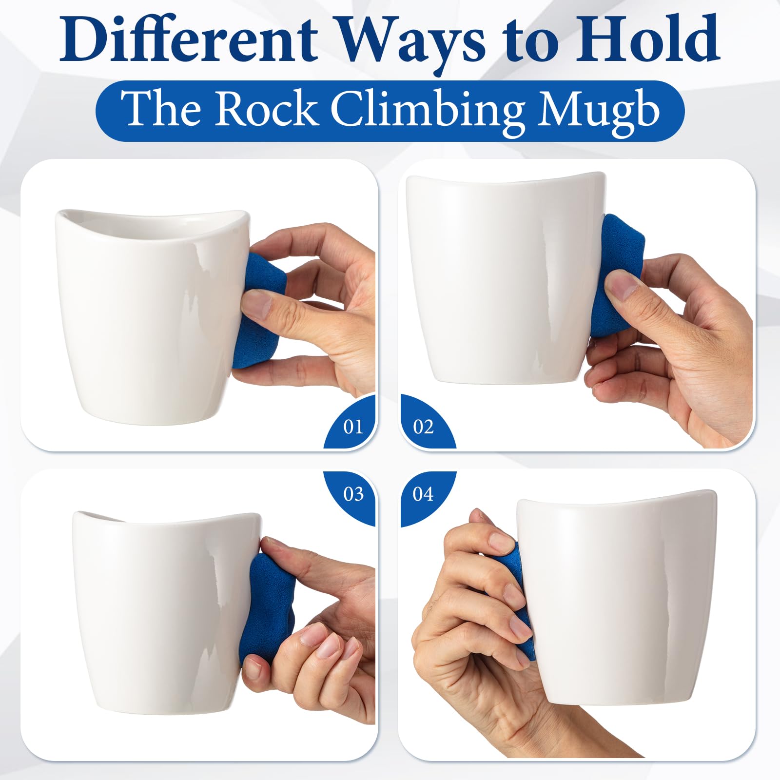 Climber Gift Mug Rock Climbing Mug – 2-Pack With Climber Hold Handle ...