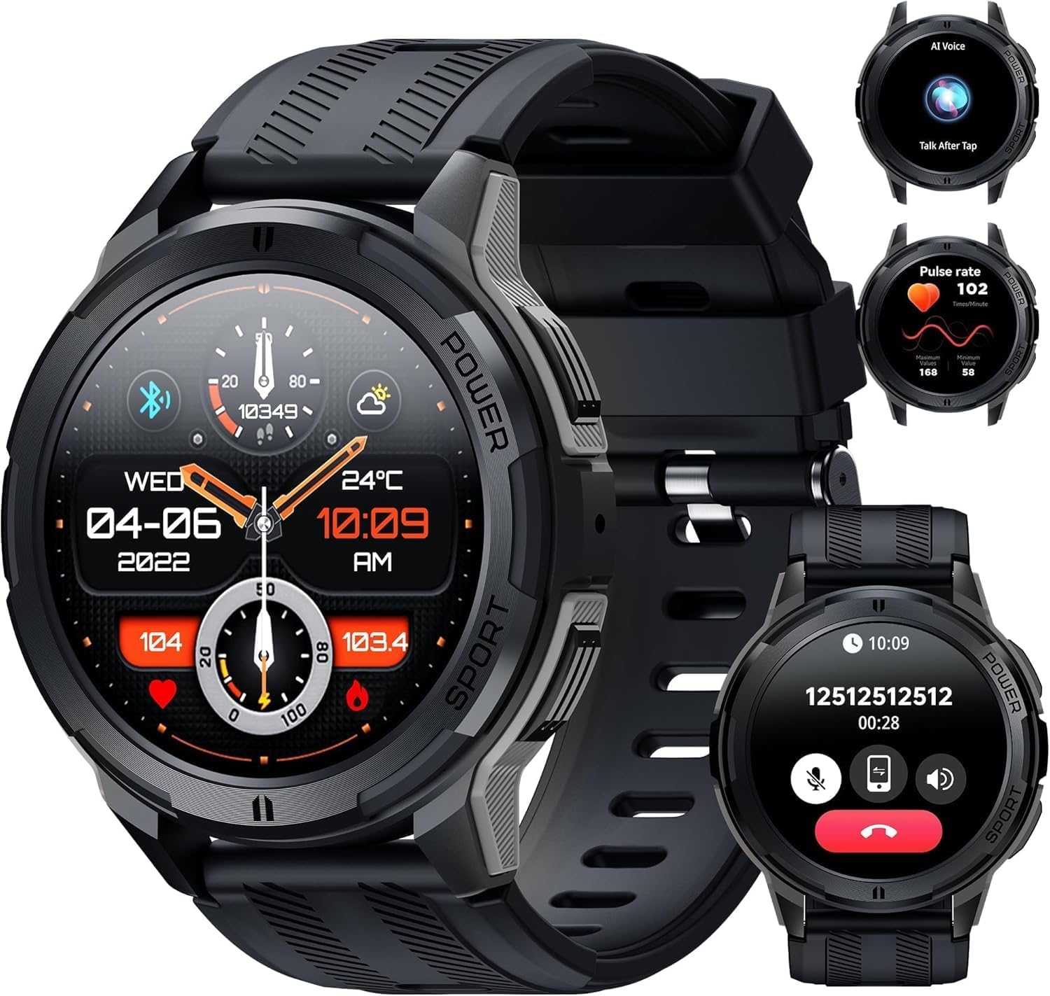 LIGE Smartwatch for Men,1.43" AMOLED Always-on Display Fitness Tracker ...