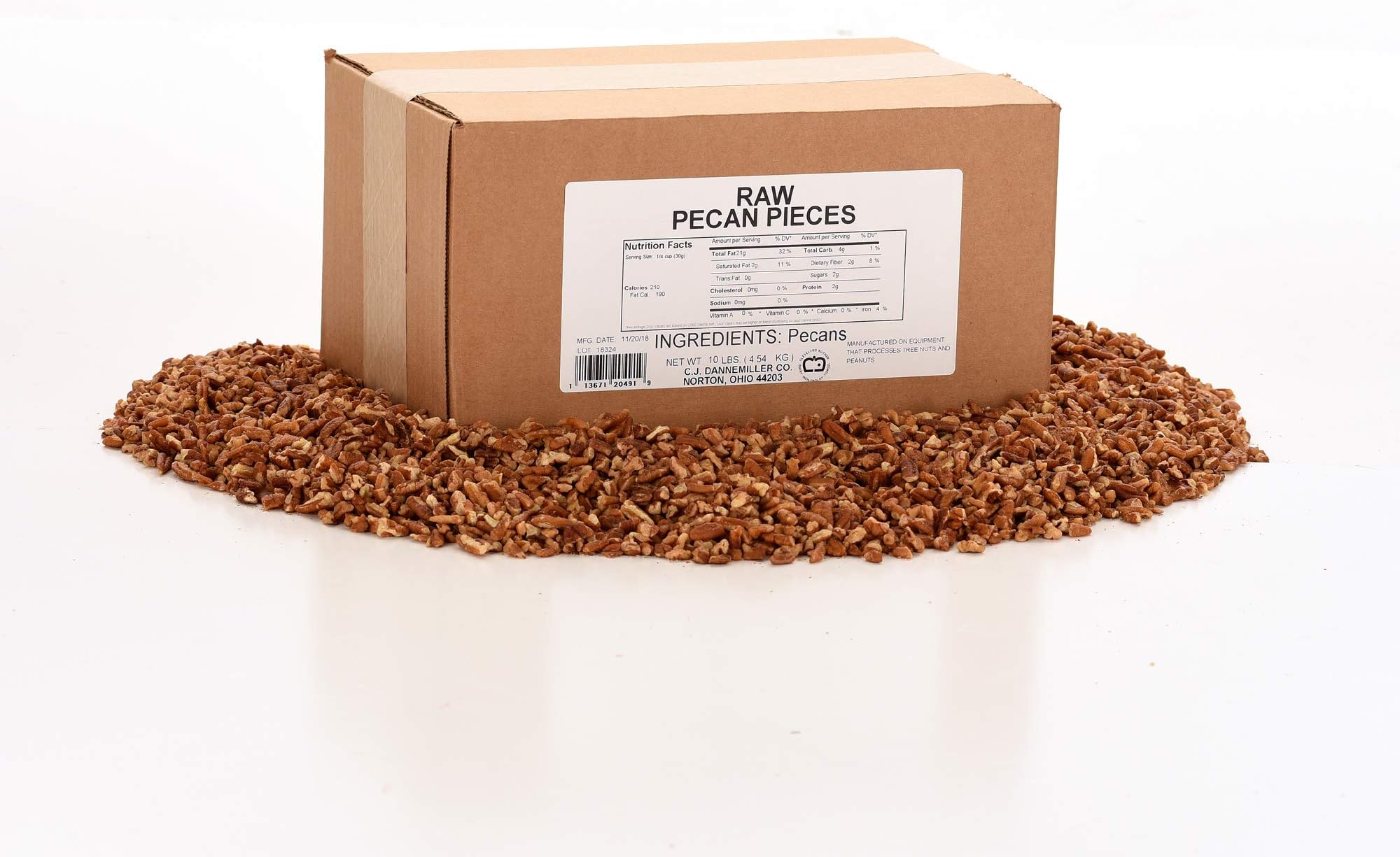 Amazon.com : Raw Pecans, Pieces, Bulk 10 Pound Box, Chopped, Perfect ...