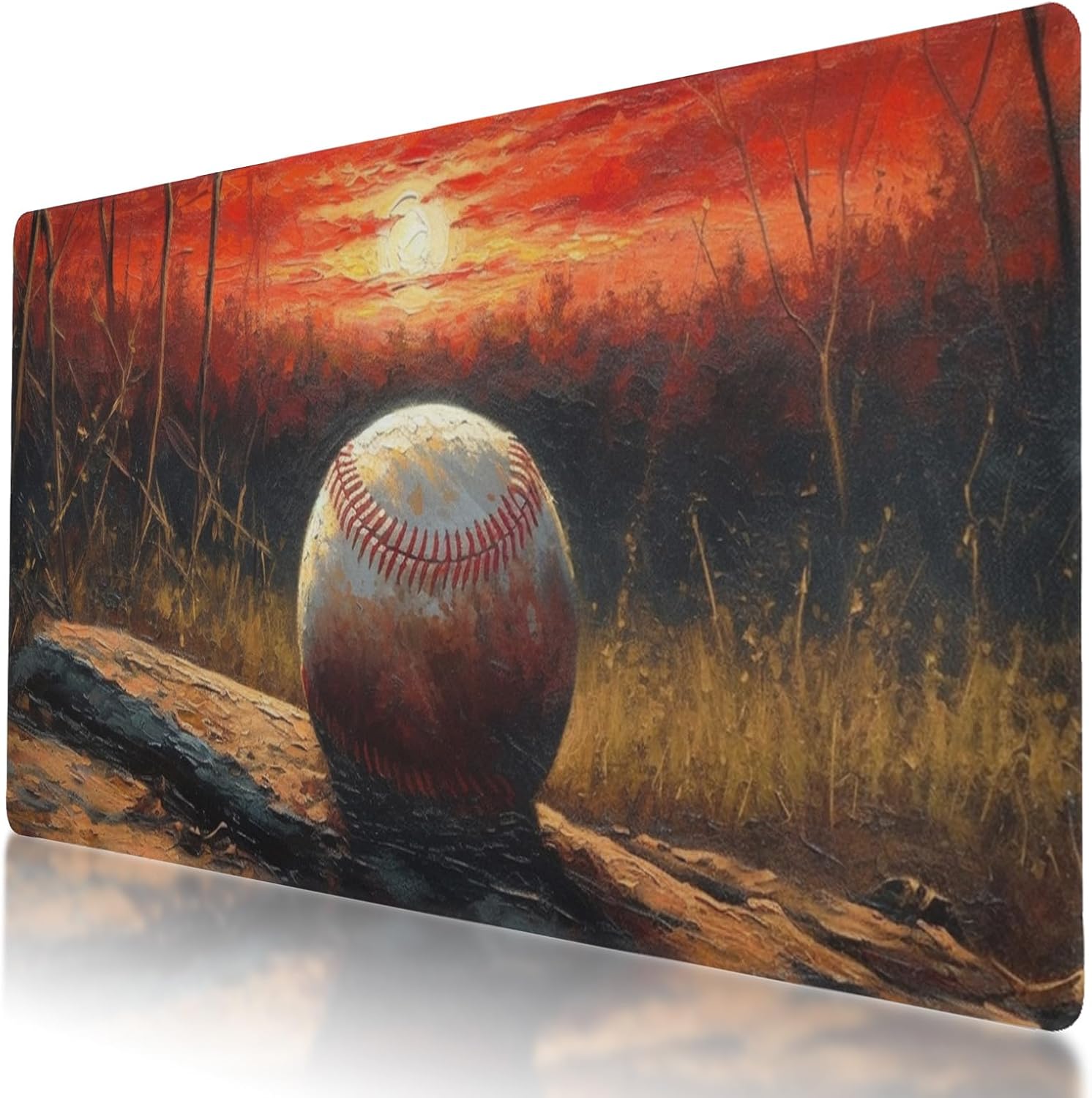 Amazon.com: Extra Large Baseball Painting Gaming Mouse Pad - Non-Slip ...