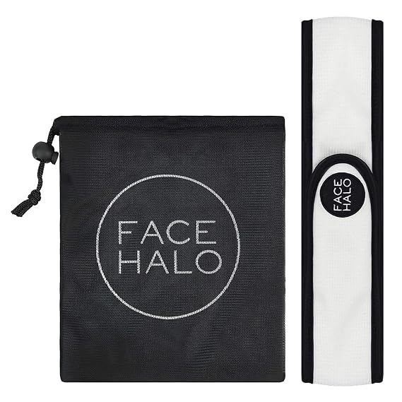 Amazon.com : FACE HALO Reusable Makeup Headband & Wash Bag Accessories ...