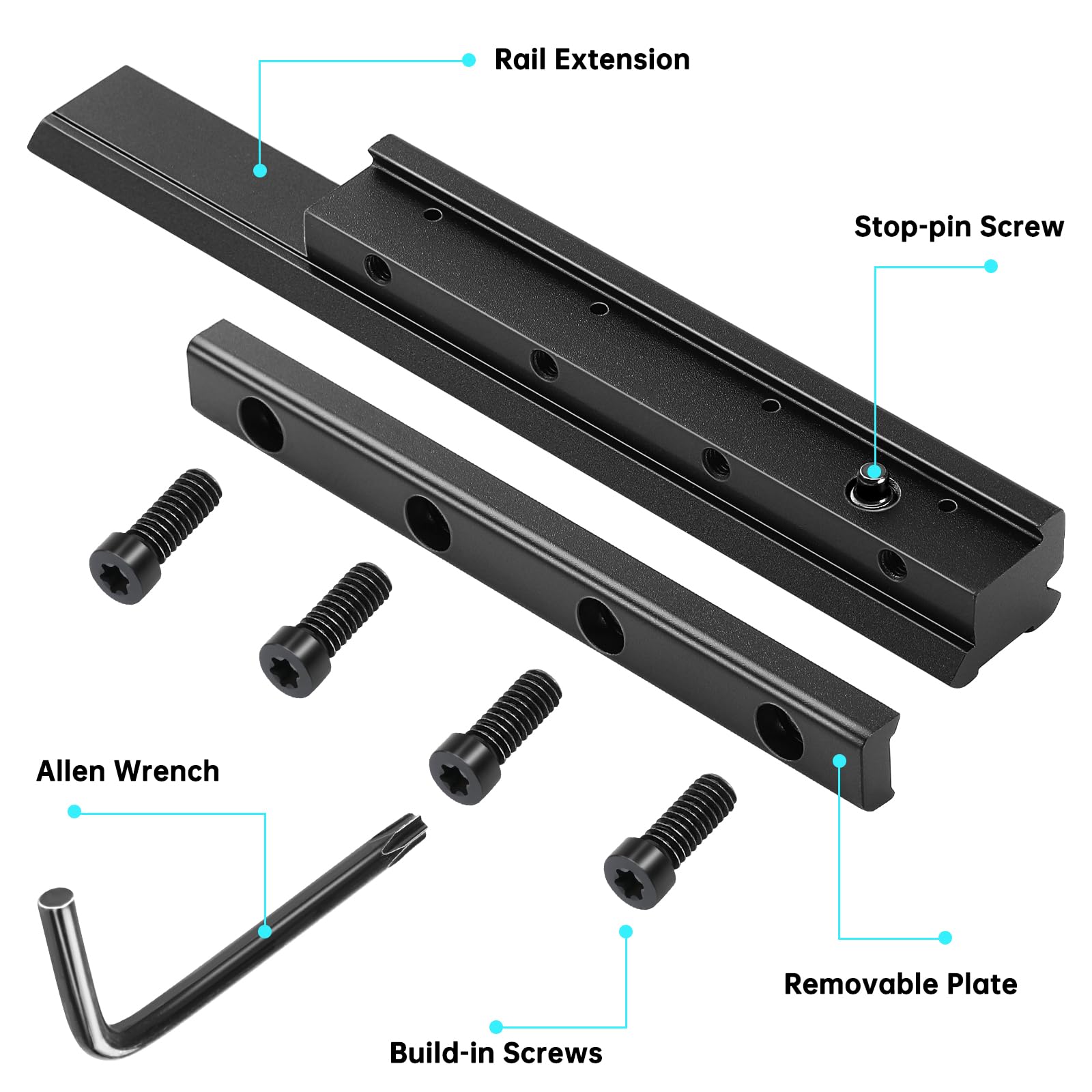 Snapklik.com : Dovetail To Picatinny Rail Adapter, 11mm Dovetail To ...