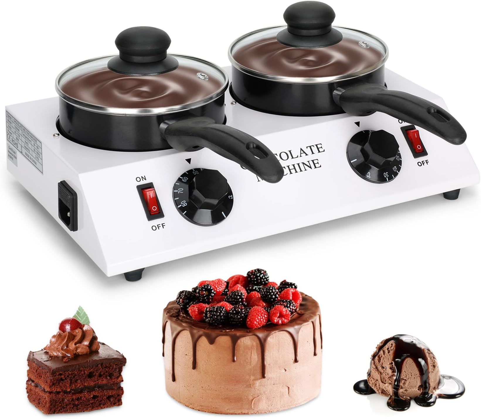 Amazon.com: ROCEEI 1 Set Chocolate Boiler Pot Electric Heating ...