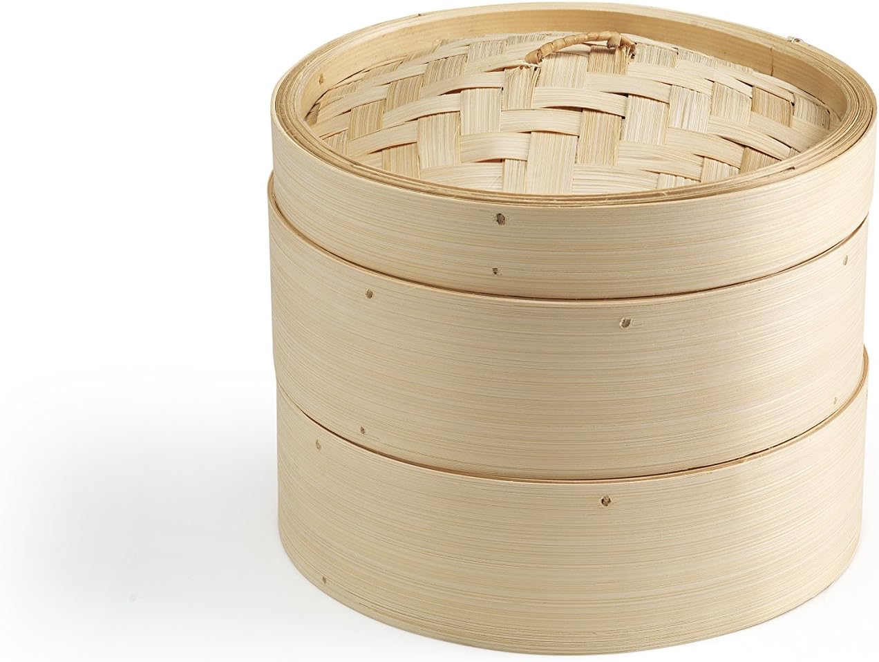 Joyce Chen J26-0013 2-Tier Bamboo Steamer Baskets, 10-Inch, 600 Cubic ...