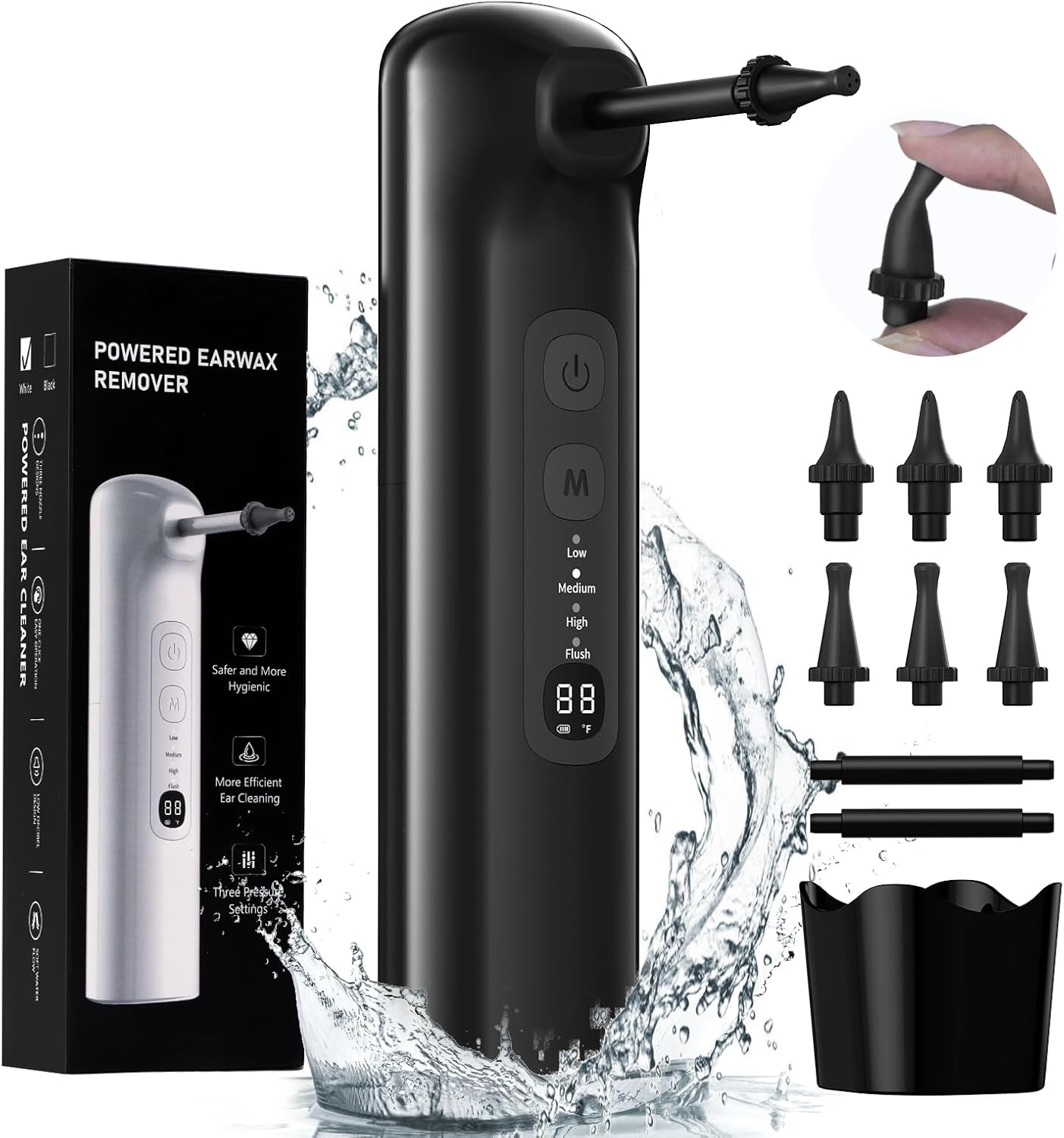 Ear Wax Removal Kit, Rechargeable Electric Earwax Removal, Water ...