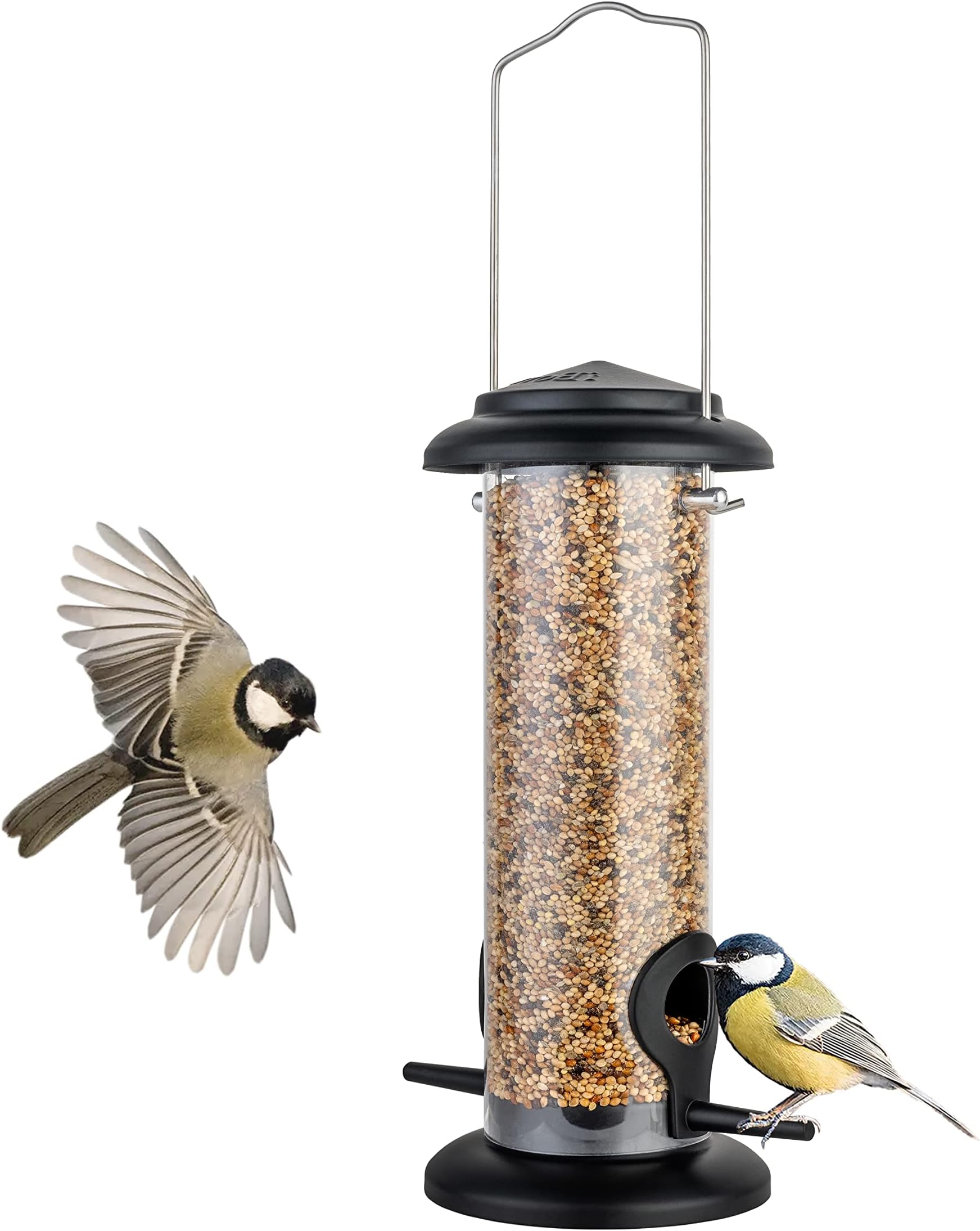 Ram® Bird Feeder Hanging Wild Bird Seed Feeder for Mix Seed Blends ...