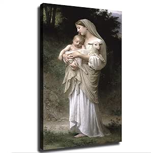 Amazon.com: L Innocence Virgin Mary Baby Jesus Lamb By William-Adolphe ...