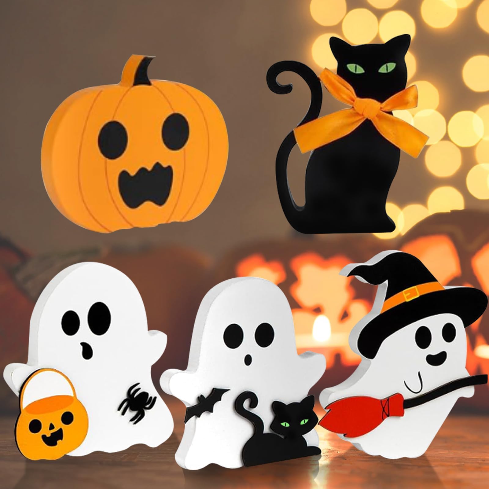 Amazon.com: CCINEE 8PCS Halloween Tiered Tray Decor Bundle, Halloween ...