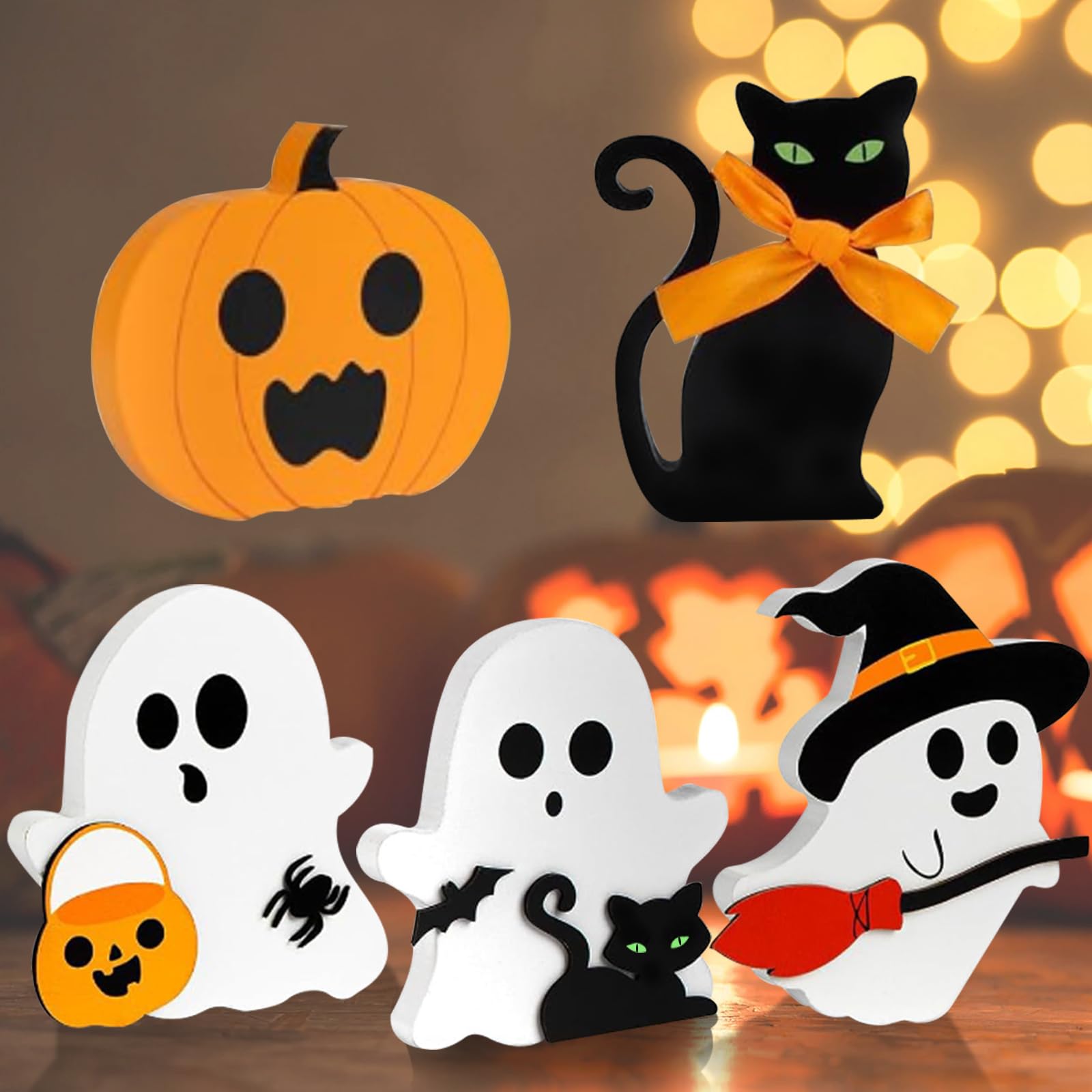 Amazon.com: FUXHBFB Halloween Decorations Indoor Cute Ghost: 5pcs ...