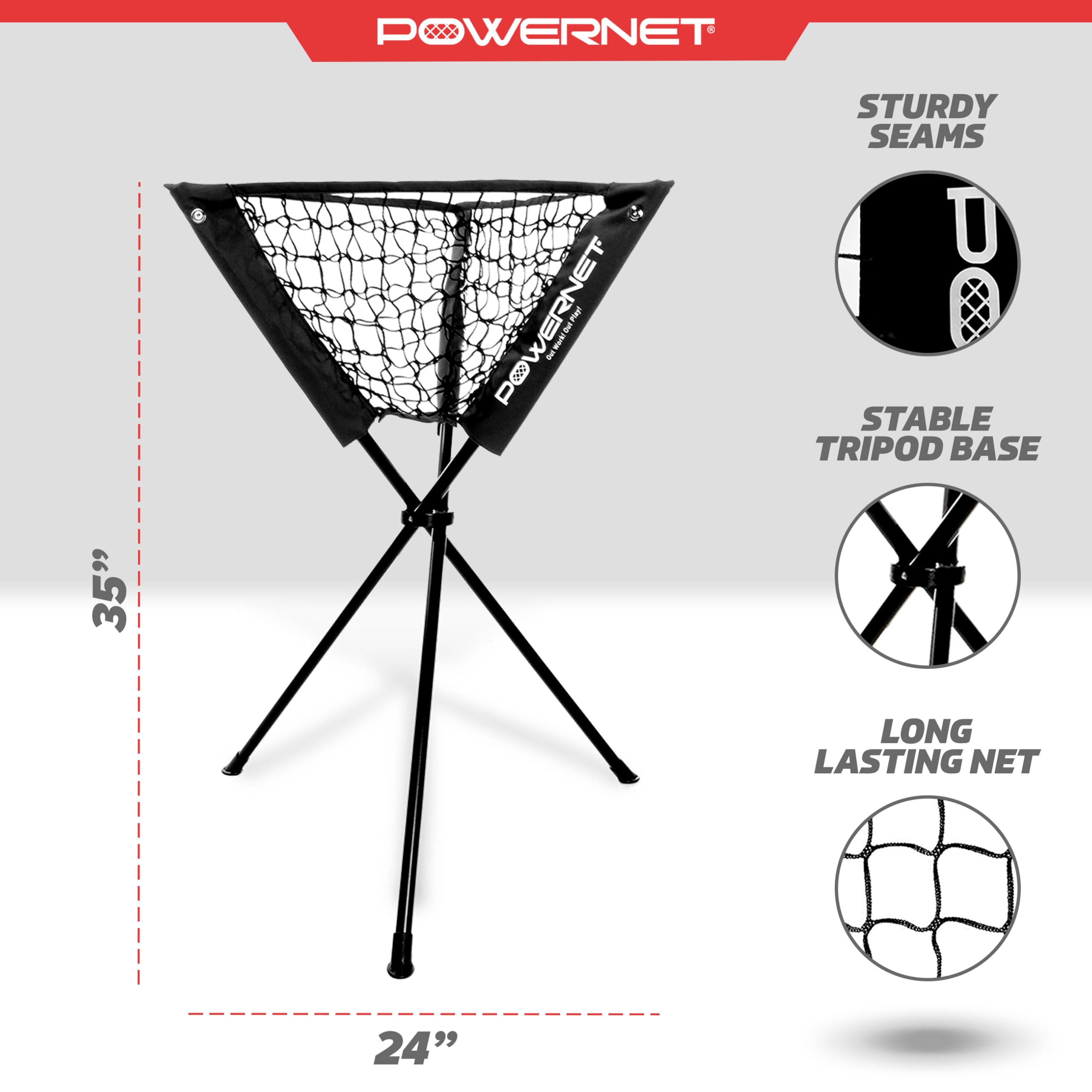 Snapklik.com : PowerNet Baseball & Softball Ball Caddy, Portable ...