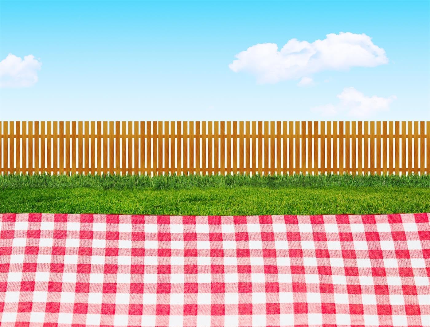 Amazon.com : Loccor 10x6.5ft Fabric Outdoor Picnic Scene Backdrop ...