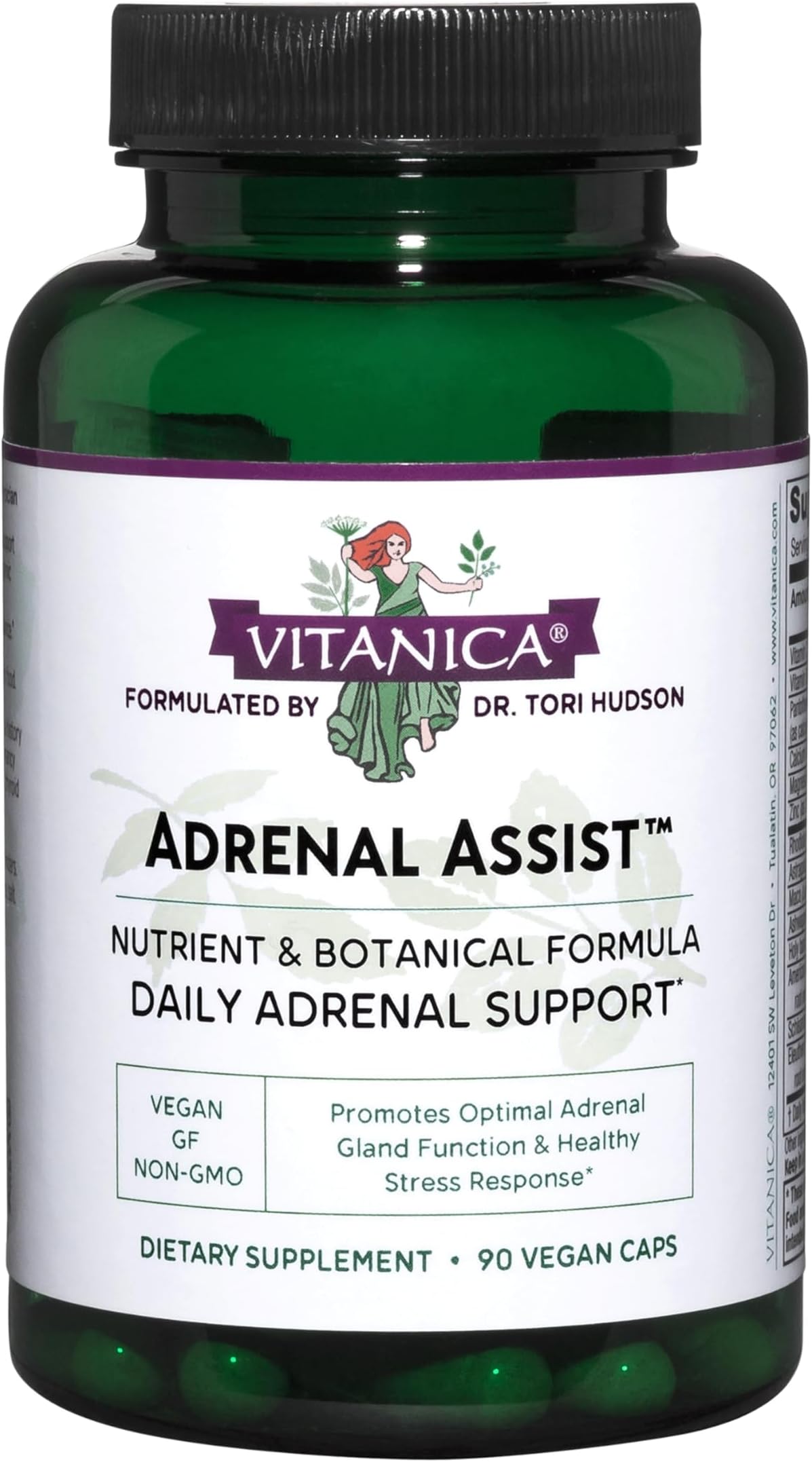 Amazon.com: Vitanica Adrenal Assist, Adrenal Support, Vegan, 90 ...