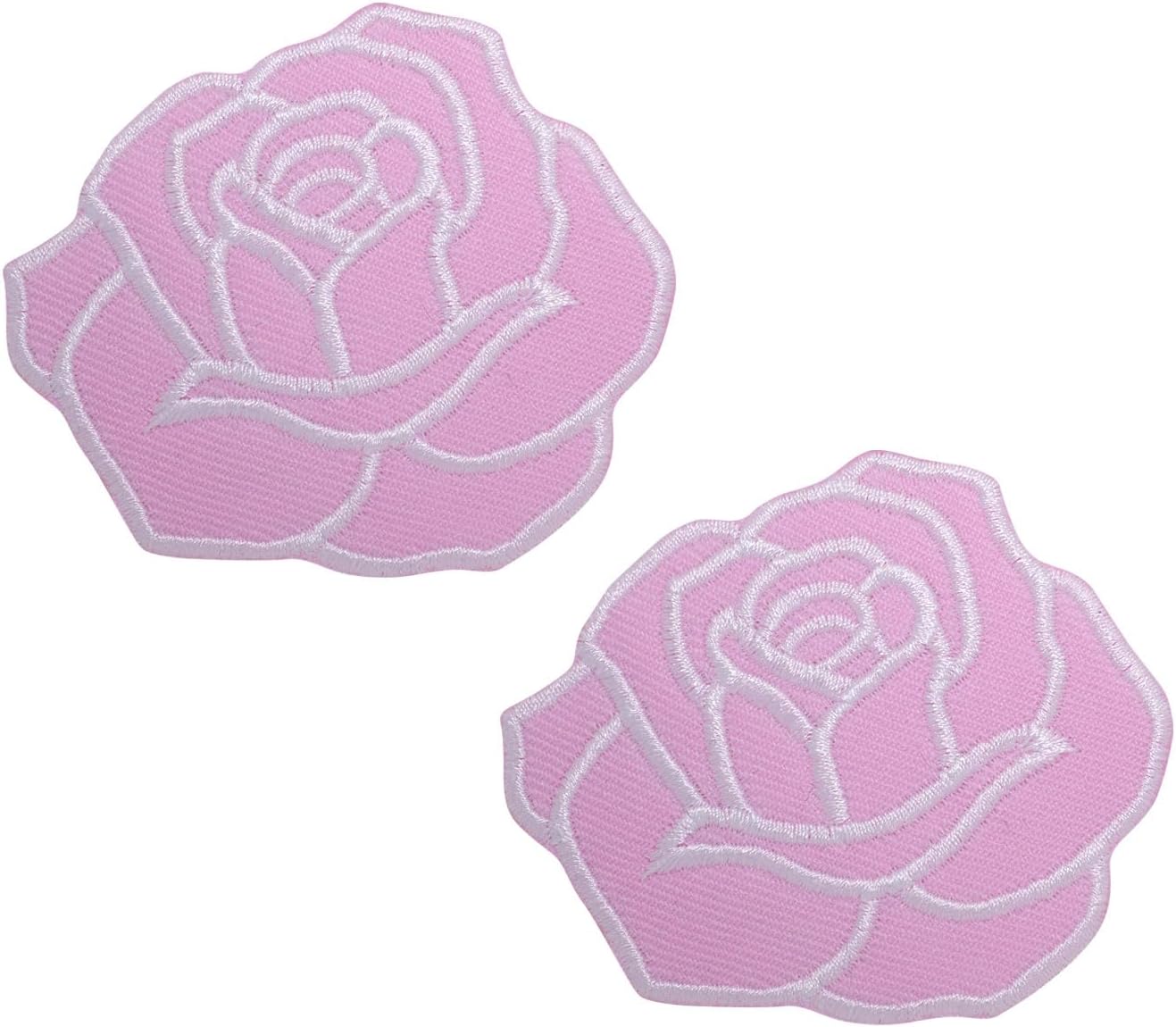 Amazon.com: Octory 2 PCS Rose Flower Iron On Patches for Clothing Saw ...